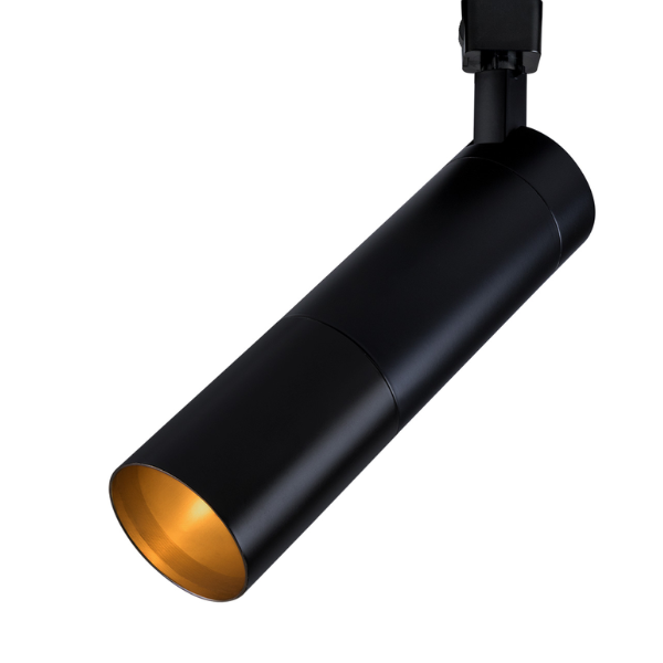 DINE 4" Snoot 16W L-Style LED Track Fixture, Black Finish by Liteline