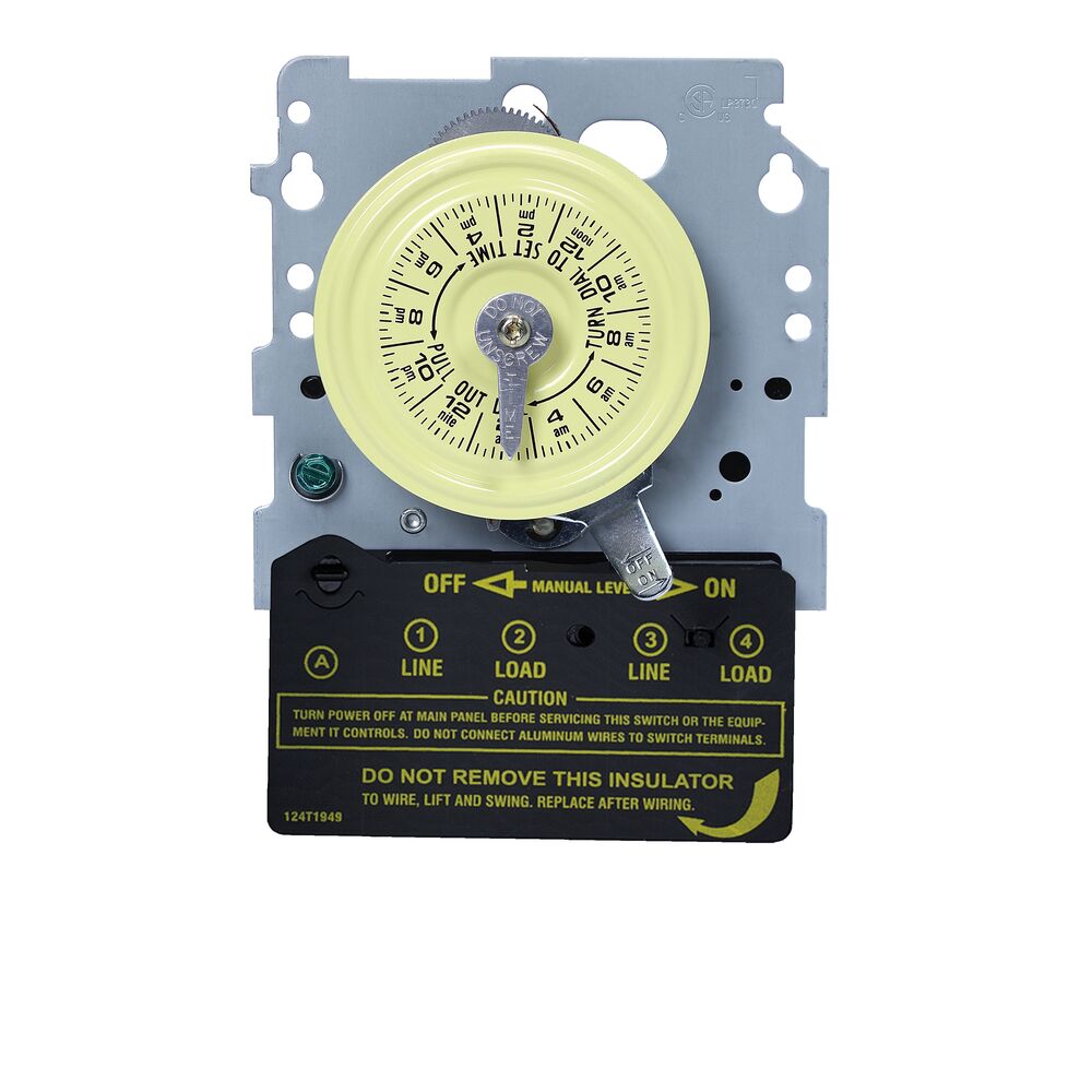 24-Hour Mechanical Time Switch, 208-277V, DPST, Mechanism Only by ...