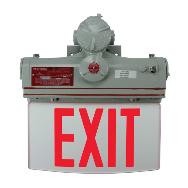Champion EXP Series Explosion Proof Edge-lit Exit Sign, Red Double Face ...
