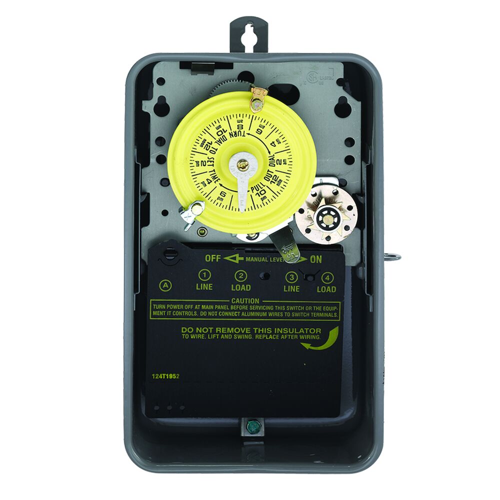 24-Hour Mechanical Time Switch with Skip-a-Day, 208-277 VAC, 60Hz, DPST ...