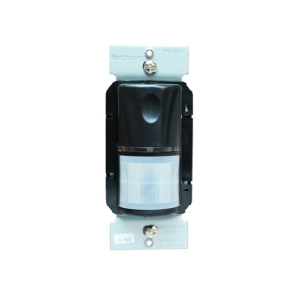 WS-301-B, PIR Wall Switch Occupancy Sensor, 120/277V, Black Finish By ...