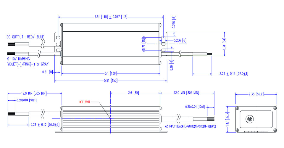 LP75W-214-C0350-PPD Constant Current PWM Dimmable LED Driver by EPtronics