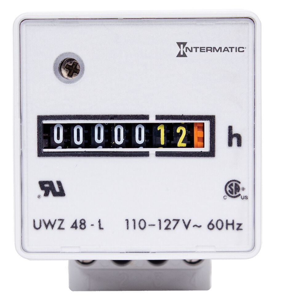UWZ Series Surface Mount AC Hour Meter, 24V, Gray Finish by Intermatic