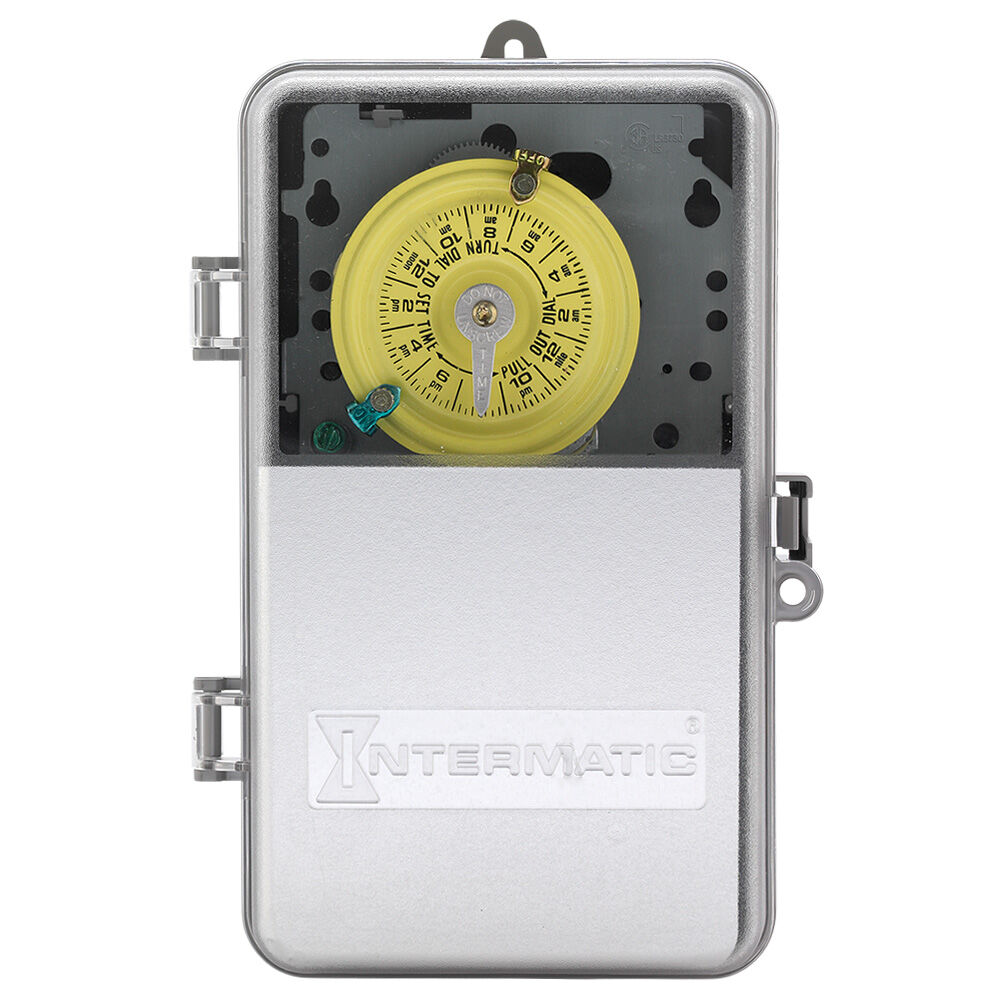 24-Hour Mechanical Time Switch, 120 VAC, 60Hz, DPST, Indoor/Outdoor ...