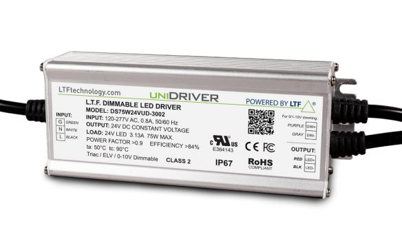 75W DS Series Constant Current Dimmable LED Driver by LTF