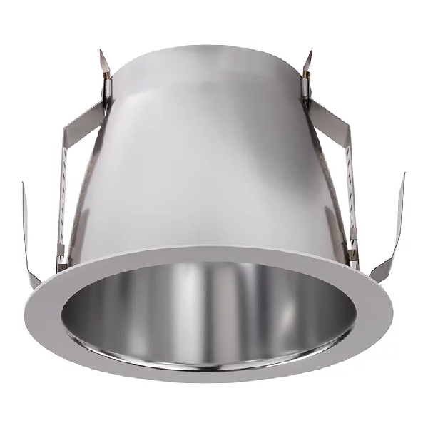 4" Round Calculite Downlight Trim, Comfort Clear Finish with White ...