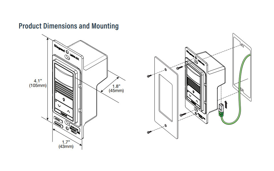 LMDW-220-I DLM Dual Technology Occupancy Sensor Switch, 2-Button, Ivory ...