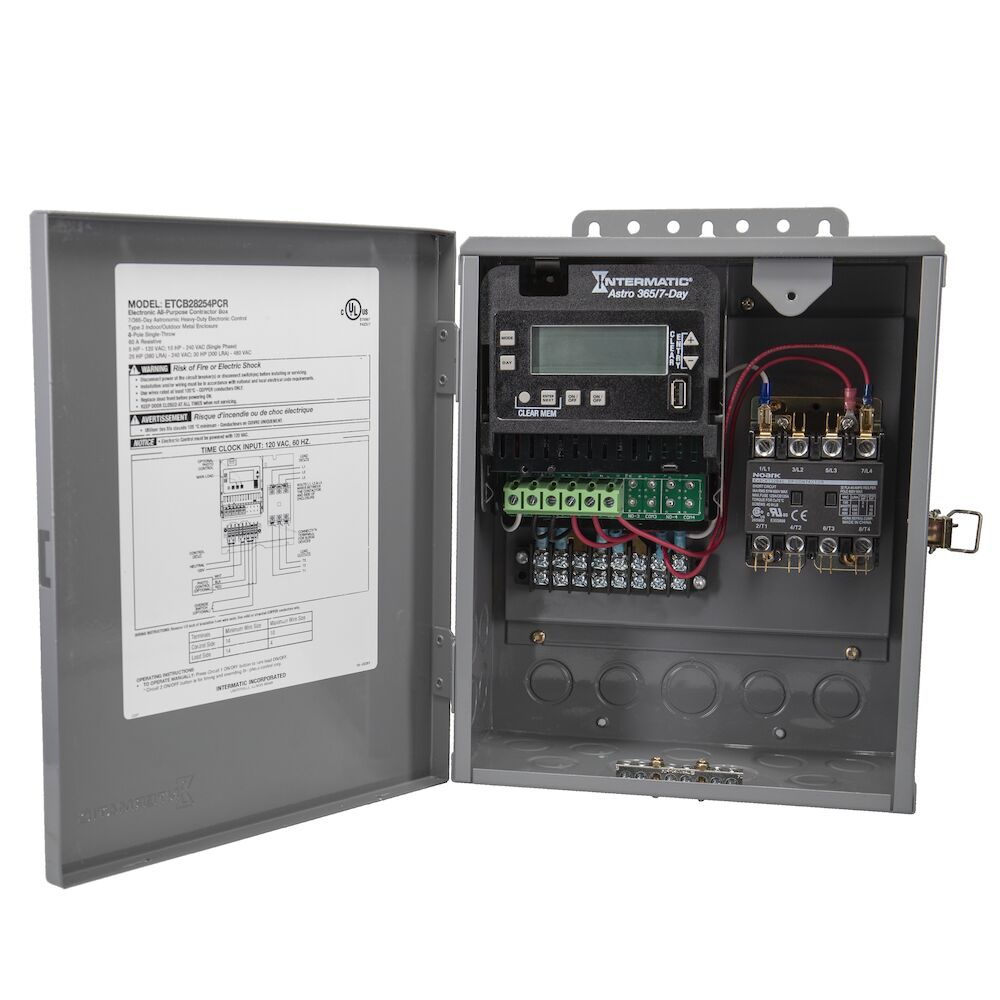 ET2000 Series Expanded 4-Pole Lighting Contractor Box, 120-480V ...