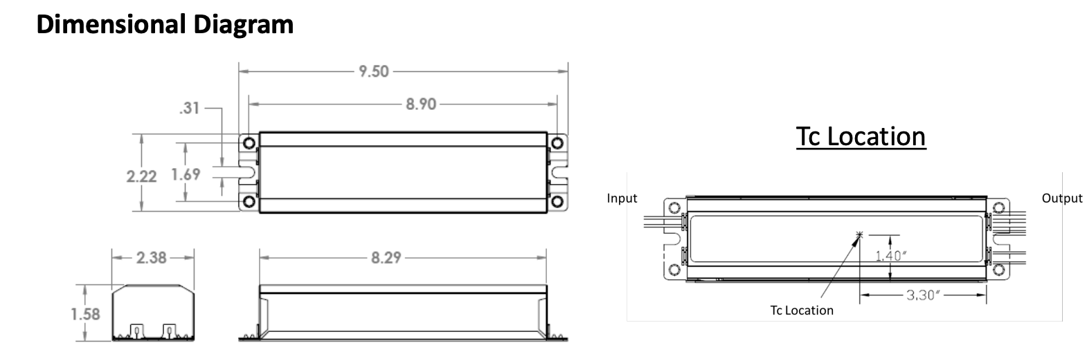 Universal D10CC150UVT-F 150W 1050mA Everline Universal Voltage LED Driver