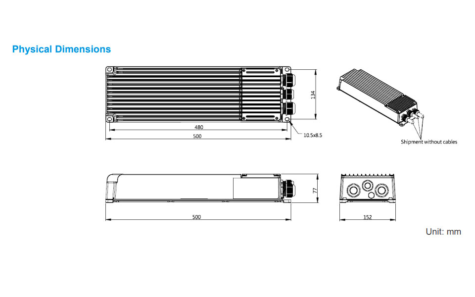 EUCO-1K0140GDA 1000W EUCO Series Constant Current LED Driver, RDM/DMX ...