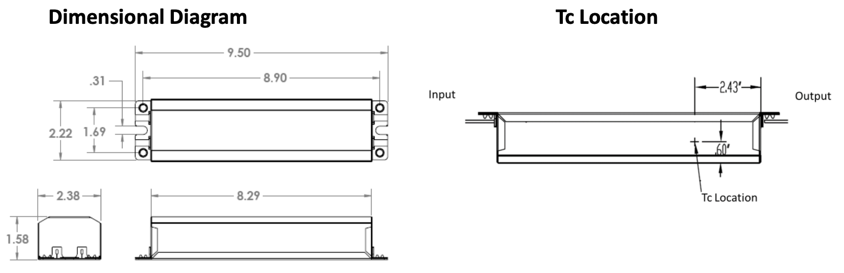 Universal D14CC150HVT-F 150W 1400mA Everline High Voltage LED Driver