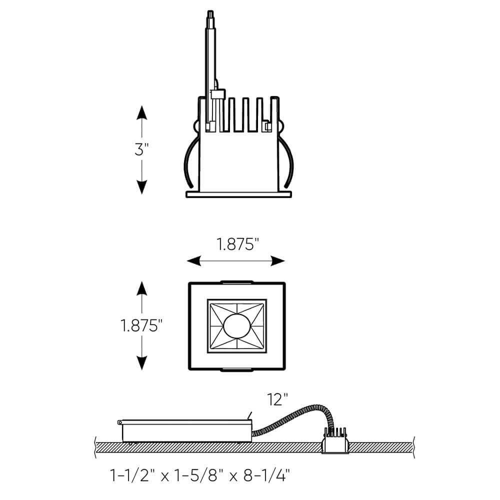 MSL1-3K-AWH 1 Light Single Microspot LED Recessed Downlight, 3000K By Dals