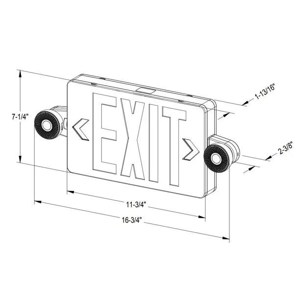 EMG-EXC-BK-RG 1.5W Emergence Series, Red/Green Letters, Black ...
