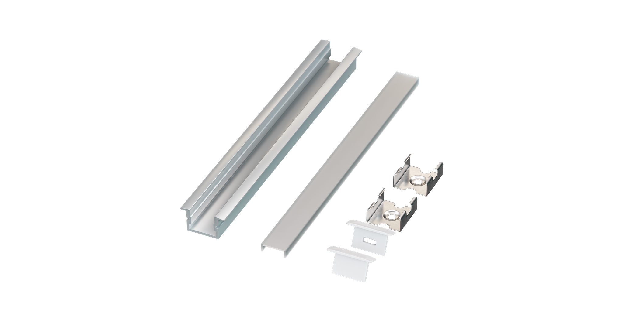 2M Double Flange Recessed Mount Extrusion Bundle by American Lighting