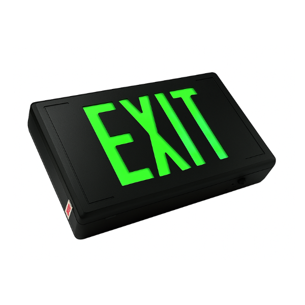400E Series Die-cast Aluminum LED Exit Sign w/ Flush Mount Kit, Green ...