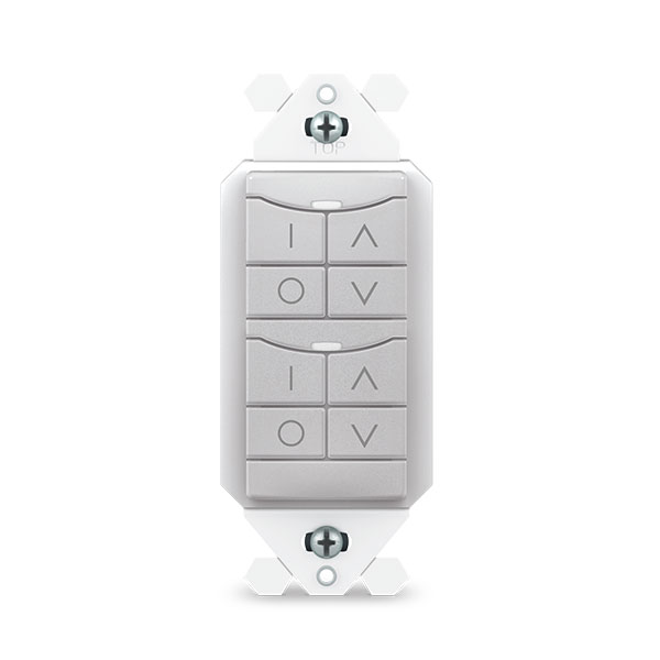 SWX-854-2P-B Battery Powered Wireless Remote 2-Zone Dimmer & Switch, Gray Finish by Sensorworx