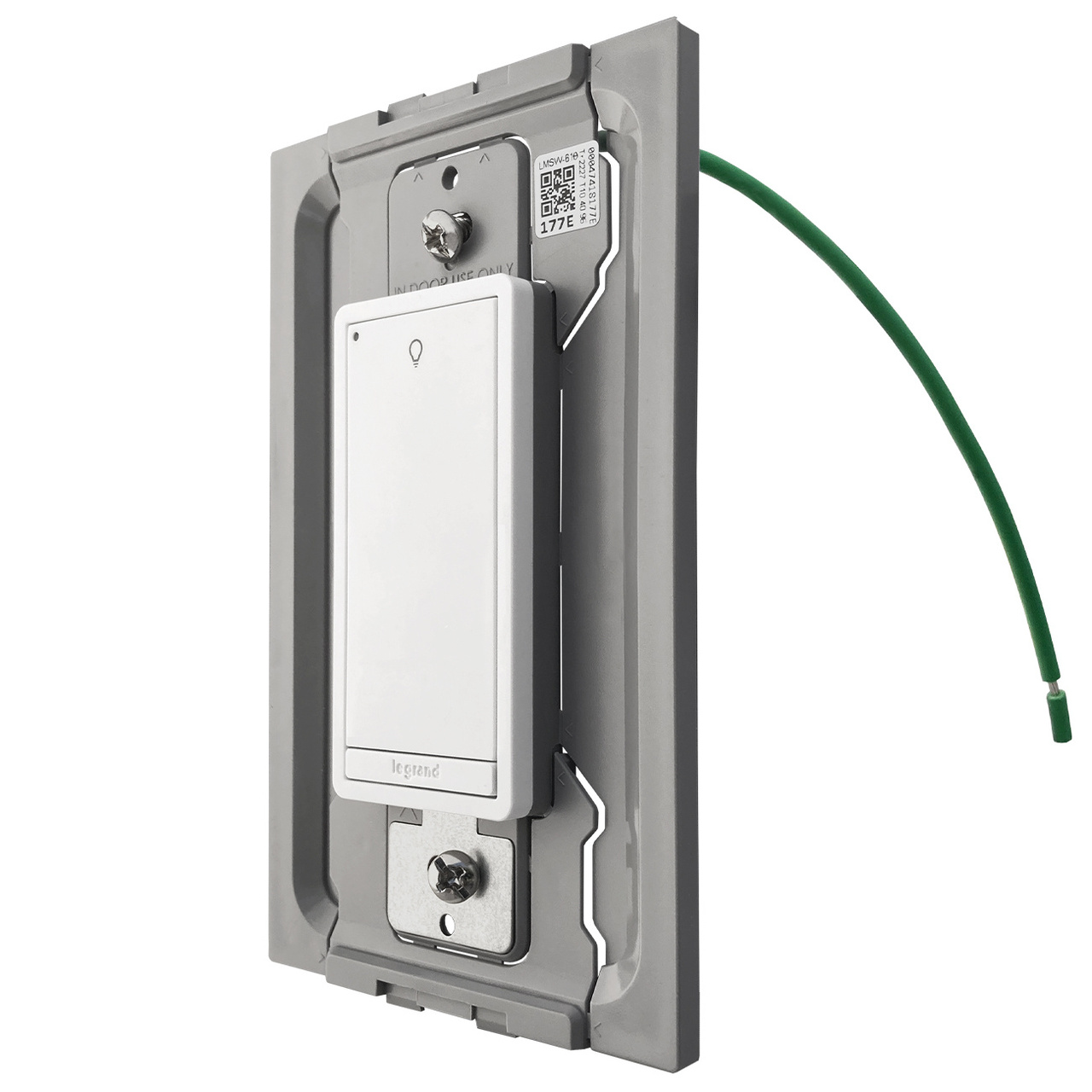 LMSW-610-S-GRY DLM Wireless Switch Slim, 1-Button, Gray Finish by ...