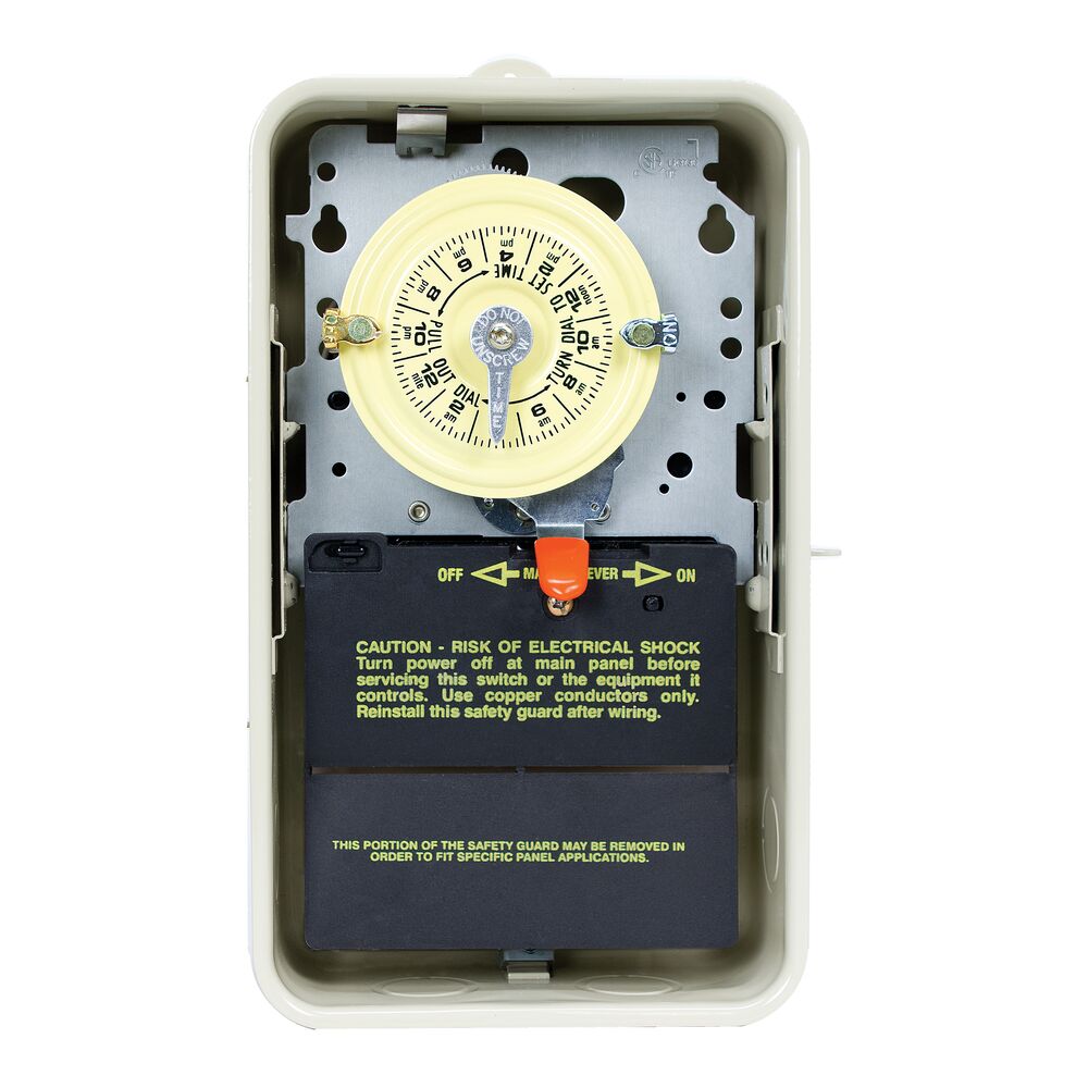 24-Hour Mechanical Time Switch, 208-277V, DPST, Type 3R Metal Enclosure ...