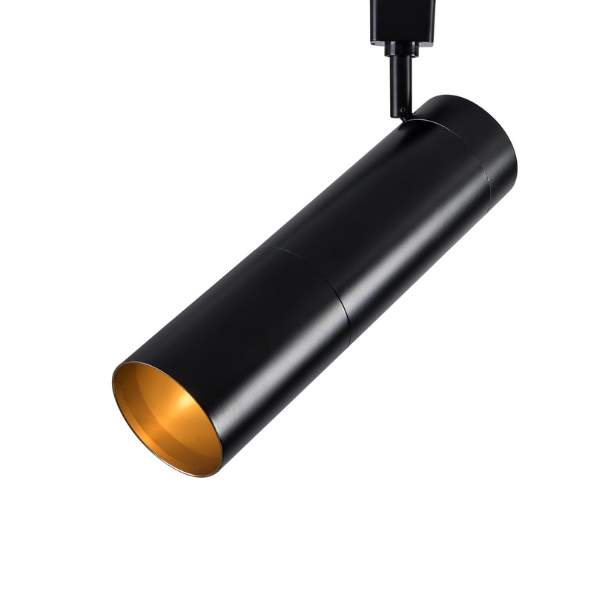 DINE 4" Snoot A-Line 2-Circuit Track Fixture, Black Finish by Liteline