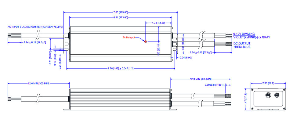 150W Constant Current Drivers LED Driver, 6250mA, 8 - 24V, Dimmable by ...