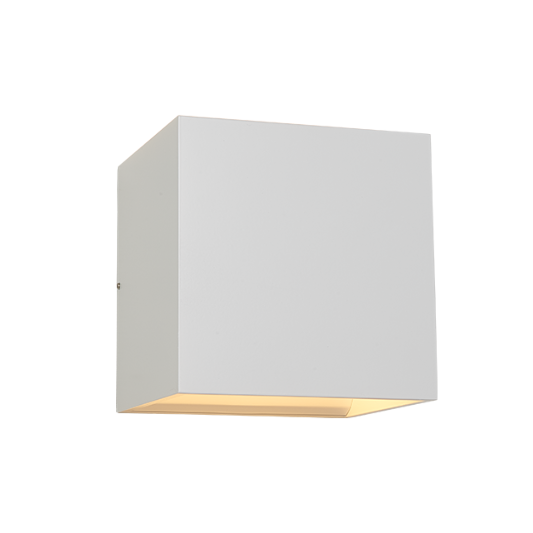 9.5W QB Up & Down Wall Sconce, 3000K CCT, White Finish by Bruck