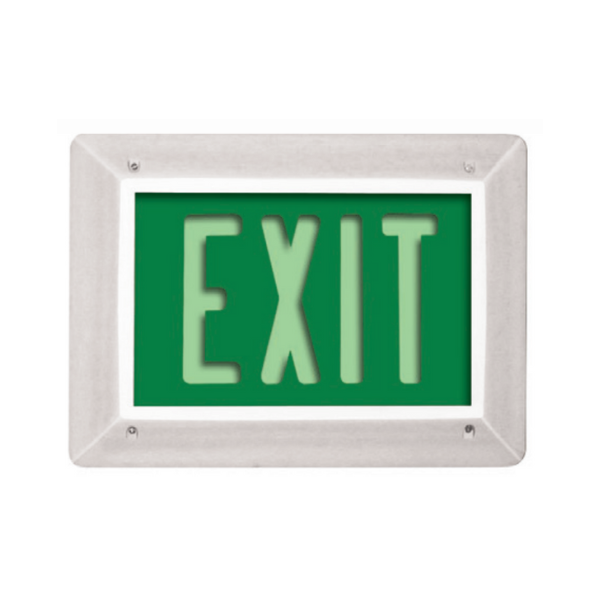 PXP Series Self Luminous Exit Sign, Red Single Face, 10 Year Life ...