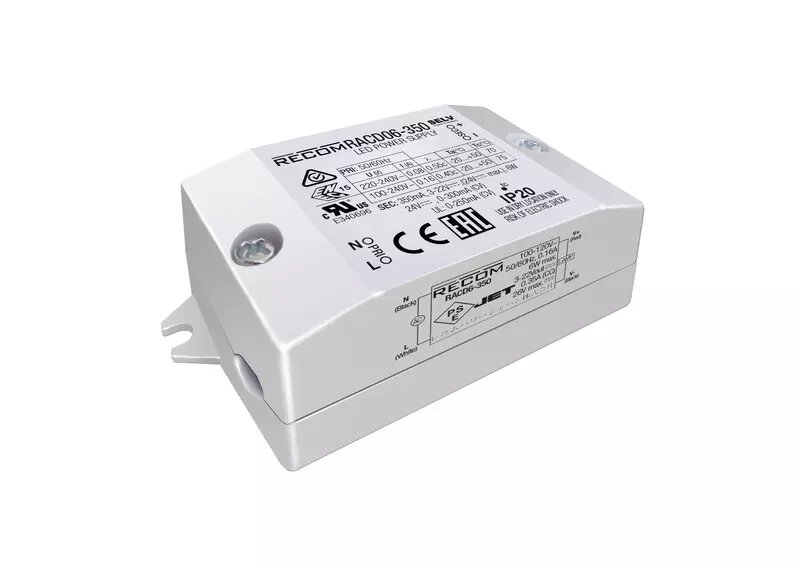 RACD06-350 6W Constant Current LED Driver by RECOM