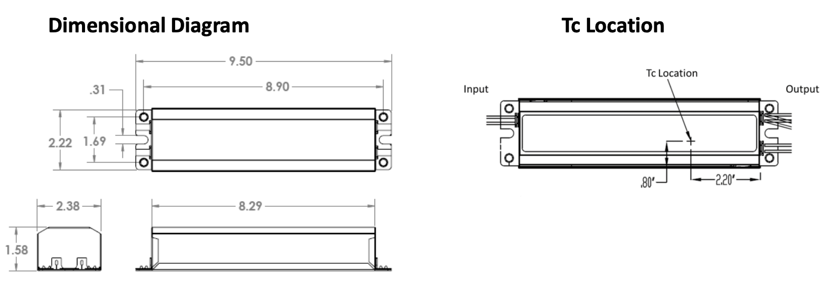 Universal D700C150HVT-F 150W 700mA Everline High Voltage LED Driver
