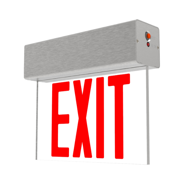 900EX Series LED Edge-lit Inverted Exit Sign, Double Face, Surface ...