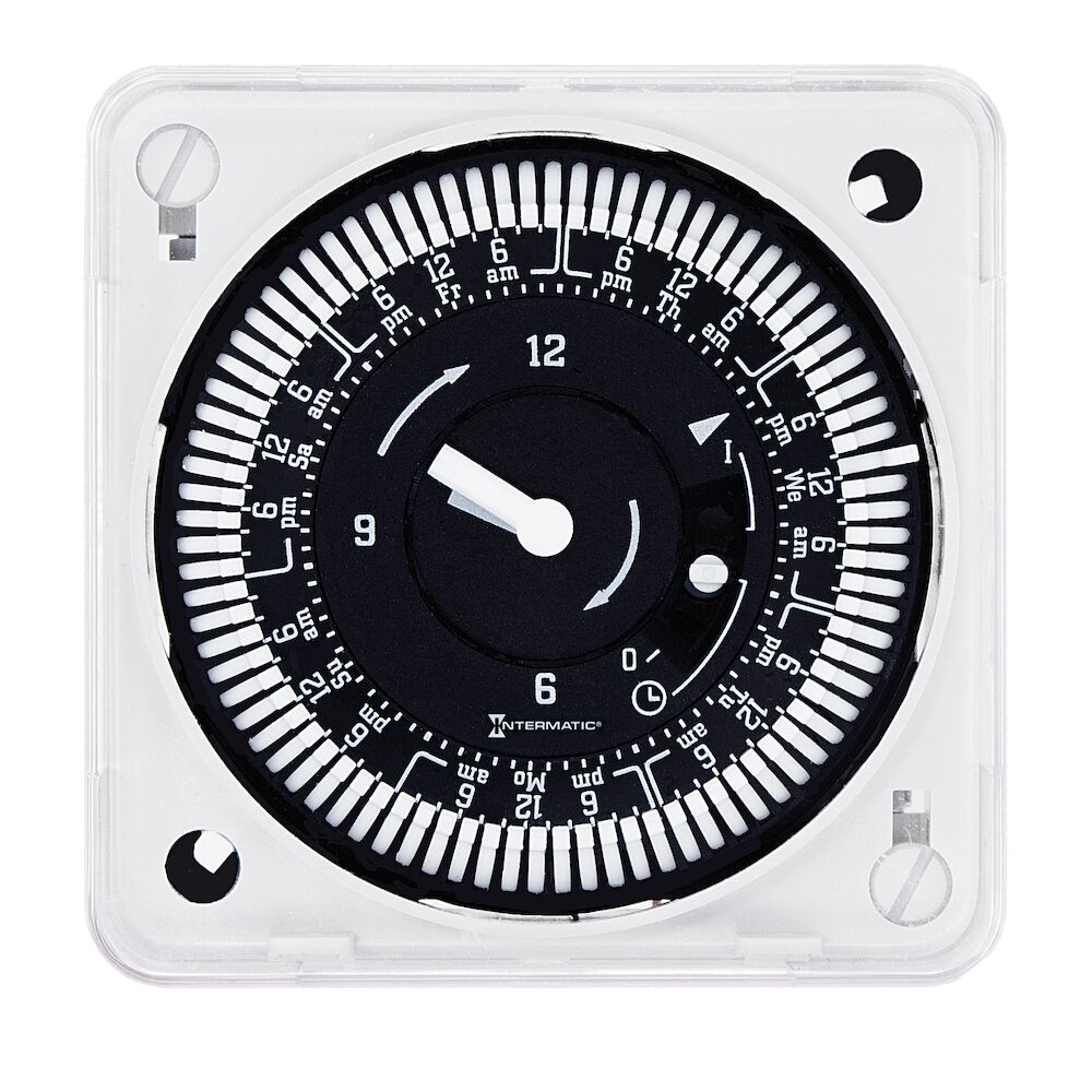 7-Day 120V Electromechanical Flush Mount Timer Module with Battery ...