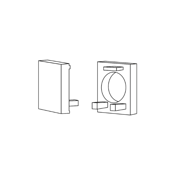 RazorLine 3.7 Plastic End Caps (2-Pair Pack) by Alloy LED