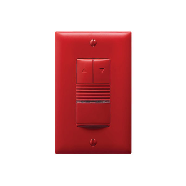 PW-311-R-U, 0-10V PIR Wall Switch Occ Sensor, 120/277V, USA, Red Finish ...