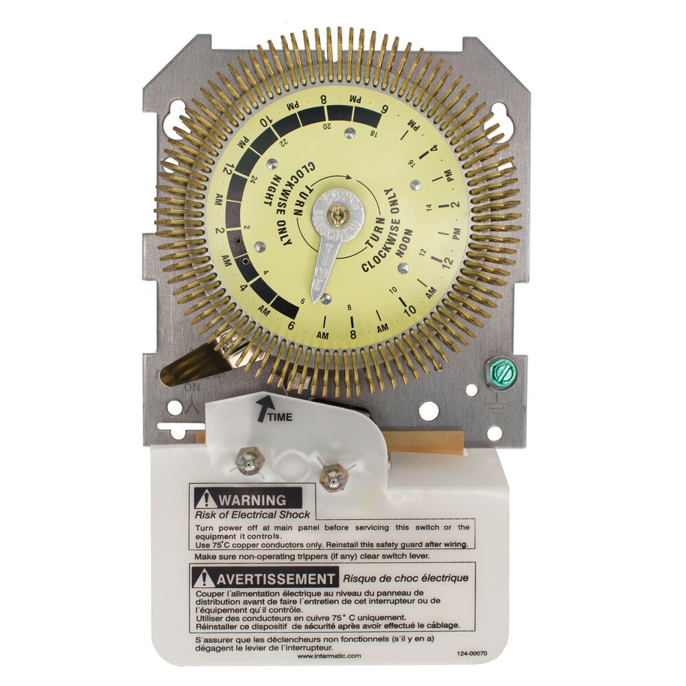 24-Hour Heavy-Duty Metal Dial Mechanical Time Switch, Mechanism Only ...