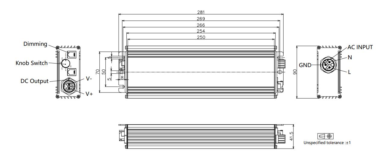 TLD-400-C210-ENU 400W 1400-2100mA NFC Programmable LED Driver by UPowerTek