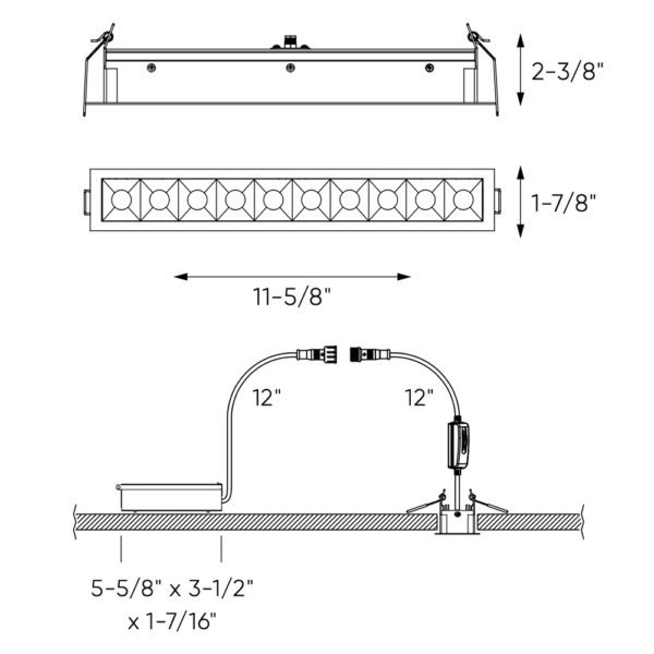 MSL10-CC-BK 10-Light Microspot Recessed Downlight CCT By Dals