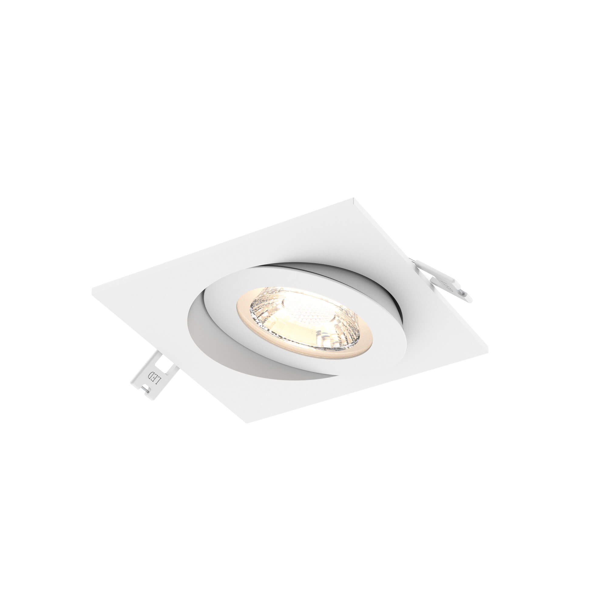 Pivot 4" Square Flat Gimbal Recessed 5CCT Downlight, White FGM4-CC-WH ...