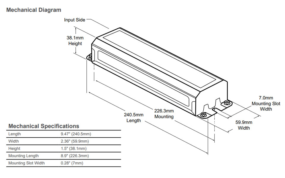 100W 120-277V FIELDSET/OTi100W/UNV/1250C/2DIM/P6/FS/J20 Optotronics ...