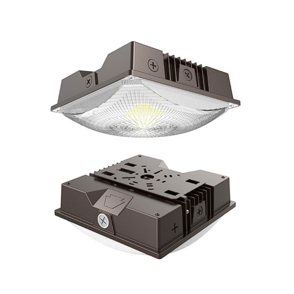 10" Square 40/50/60W Power & CCT Select LED Canopy with Sensor, Bronze ...